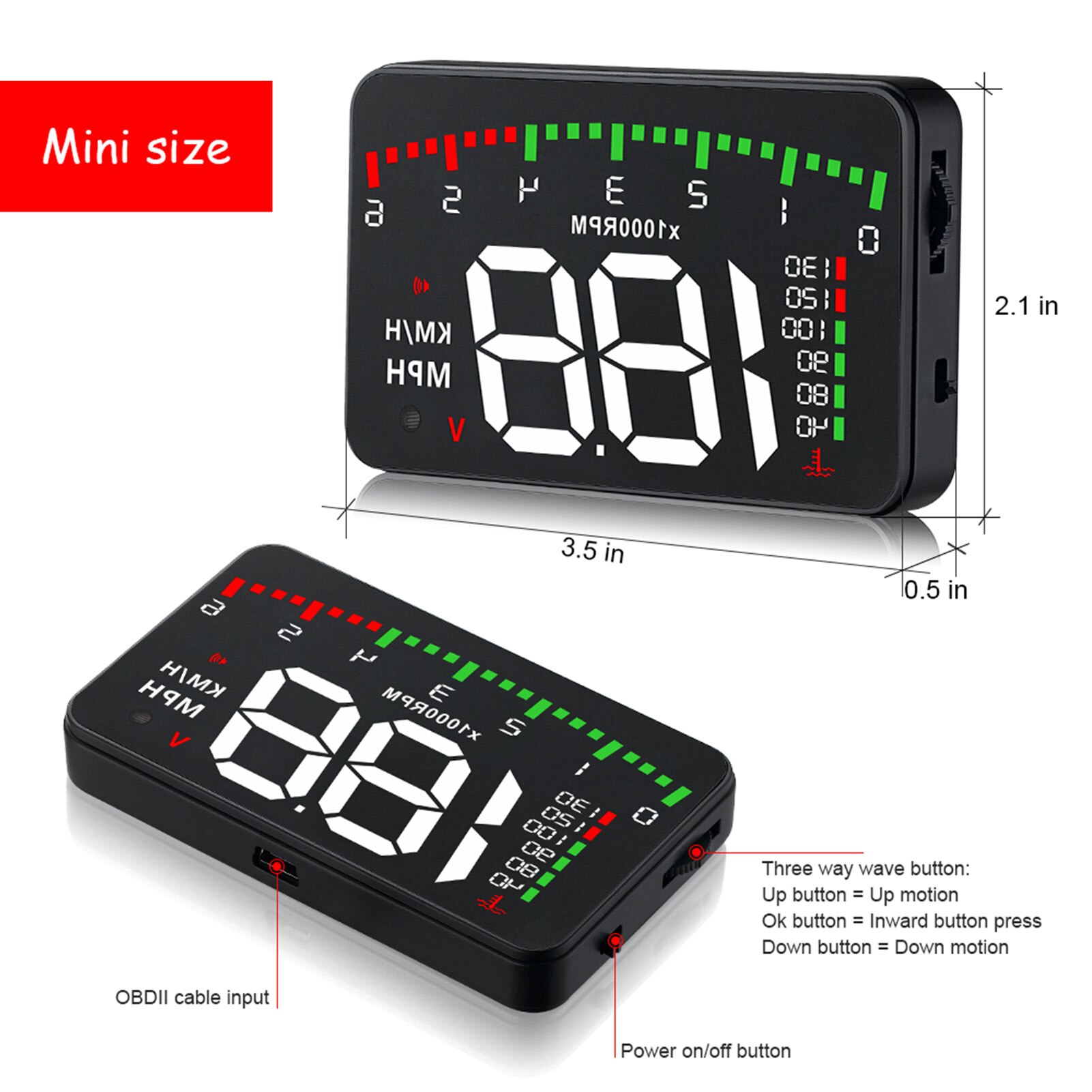 OBD2 HUD Car Head Up Display LED Windscreen Projec... – Vicedeal