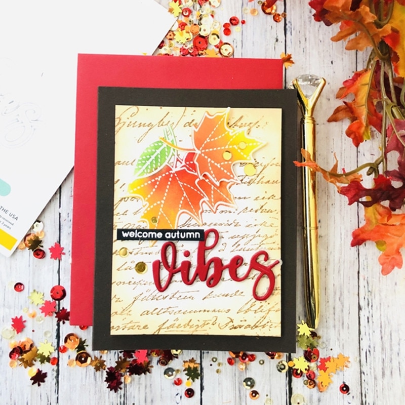 AUTUMN LEAVES Metal Cutting Dies and Stamps Stenci... – Grandado