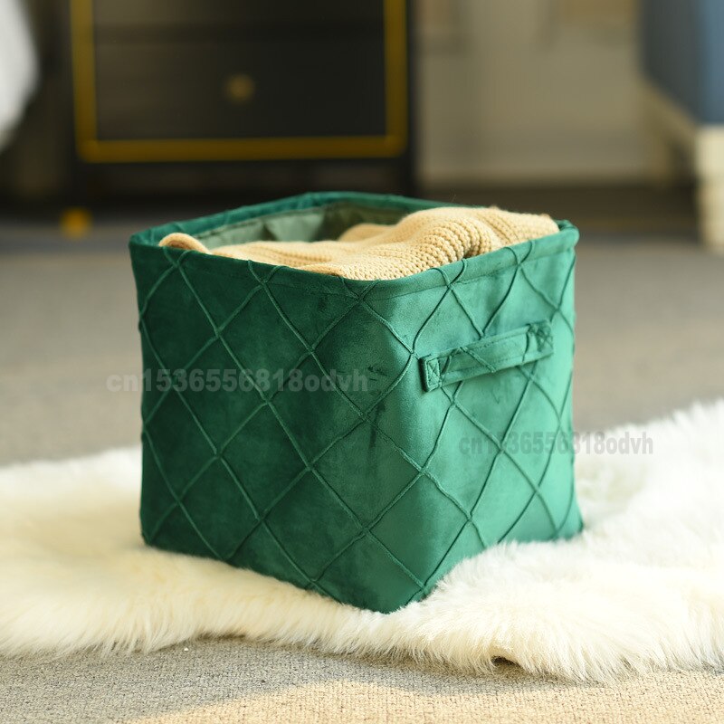 Nordic High-end Velvet Storage Basket Household Wa... – Grandado