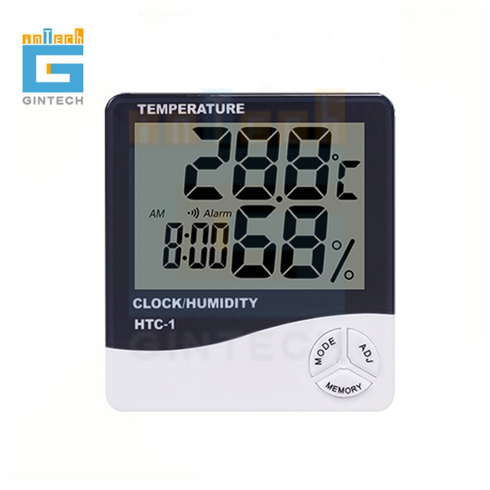 Indoor Thermometer Hygrometer HTC-1 LCD Digitale E... – Grandado