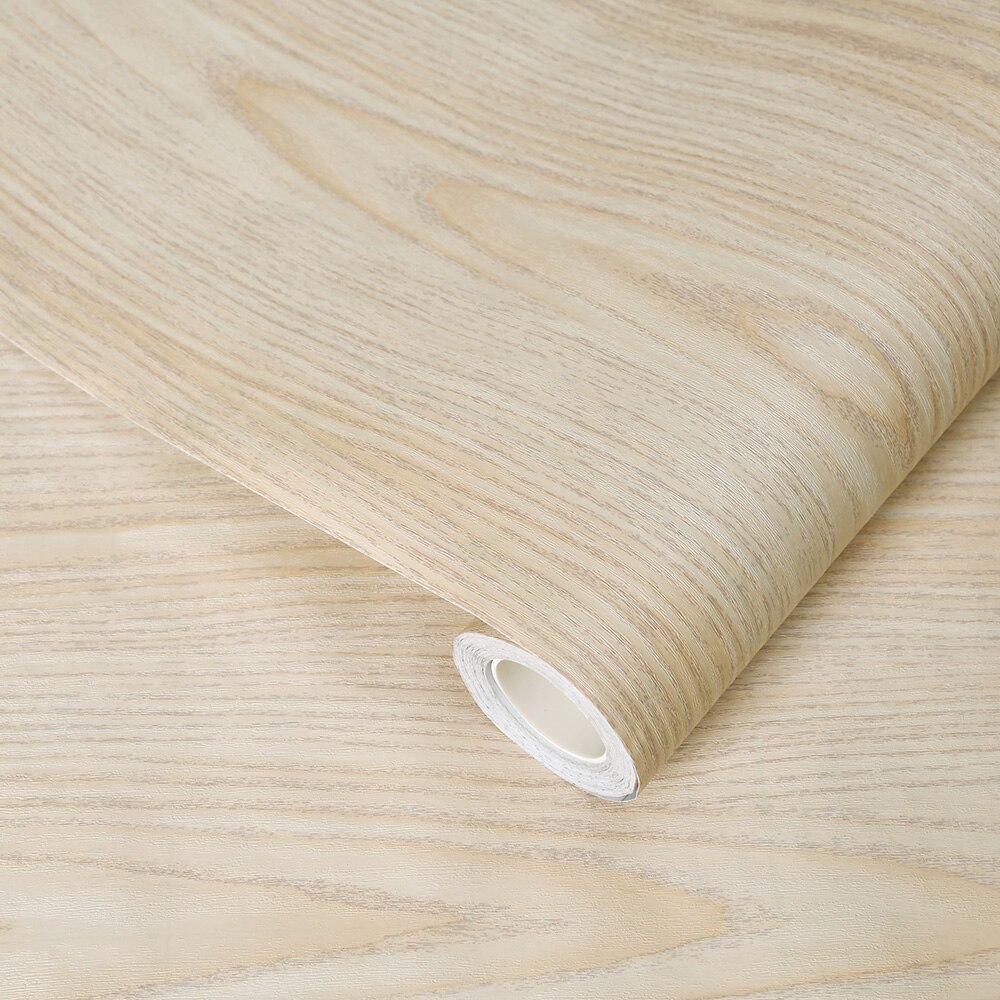 Self Adhesive Vinyl Light Oak Wood Wallpaper Conta... – Grandado