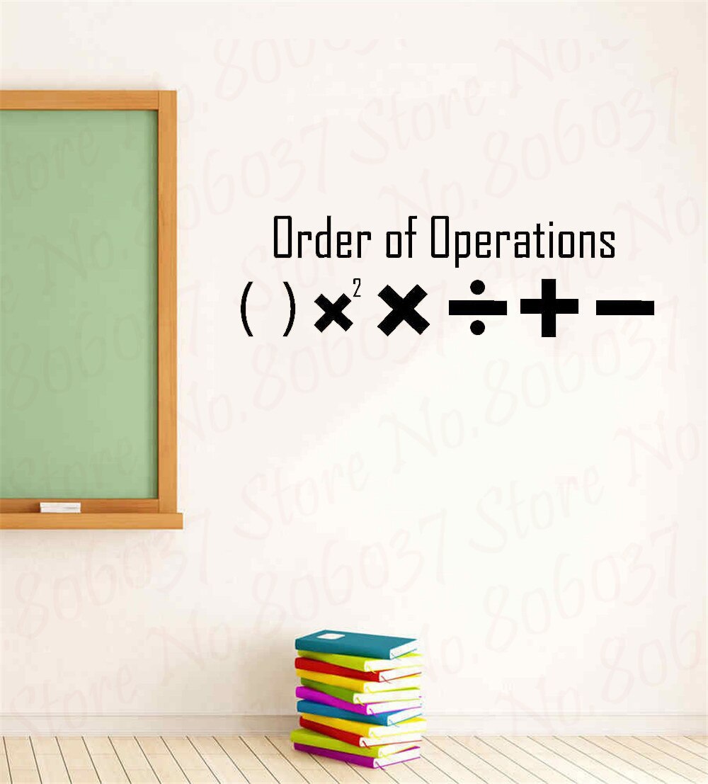 Math Symbols Wall Stickers Kids Room Vinyl Wall De... – Grandado