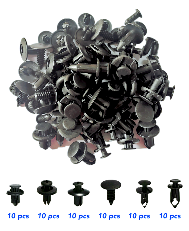 6 Size 60Pcs Auto Fastener Clips For subaru xv for... – Vicedeal