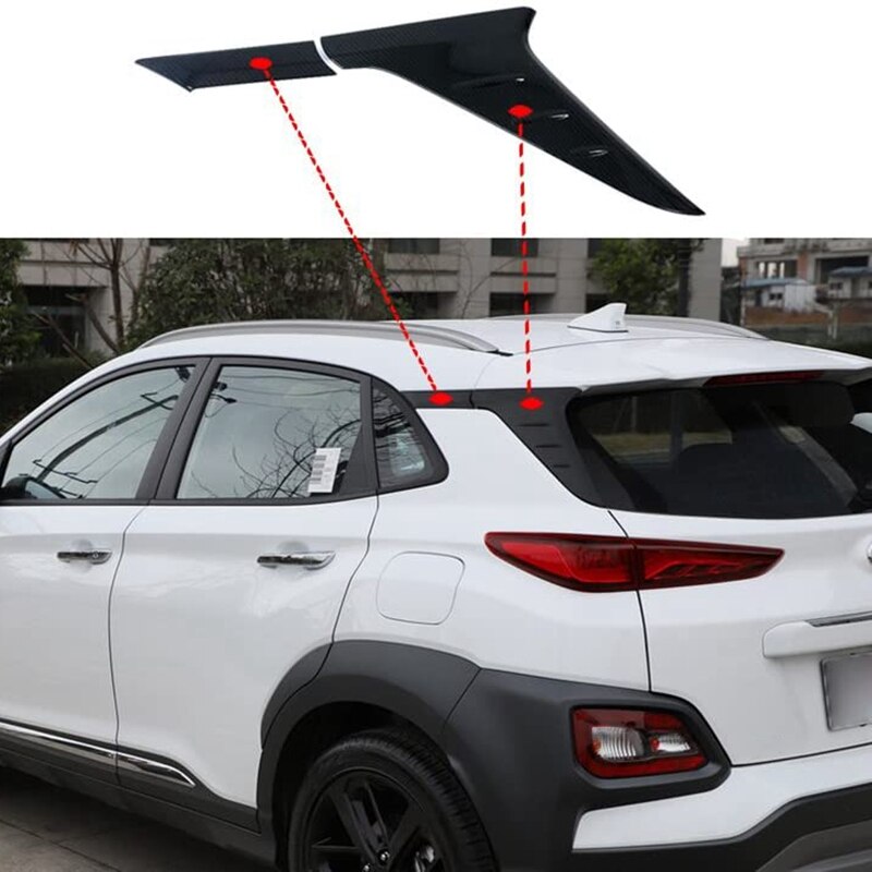 4Pcs Car Rear Window Triple-cornered Sequins Side Tail Tail Door Side ...