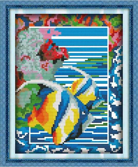 Clownfisk rev fisk korsstygn kit canvas sömmar bro... – Grandado