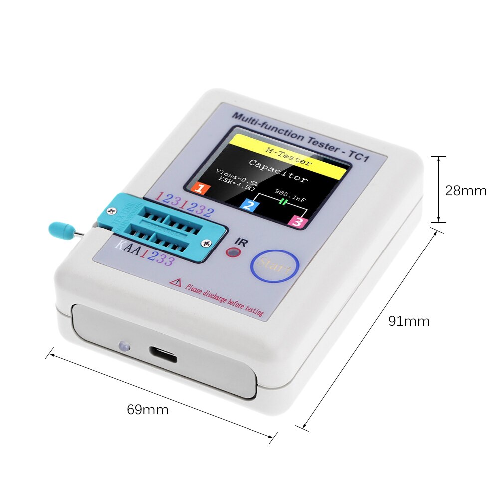 LCR-T6 transistor tester multímetro display colori... – Grandado