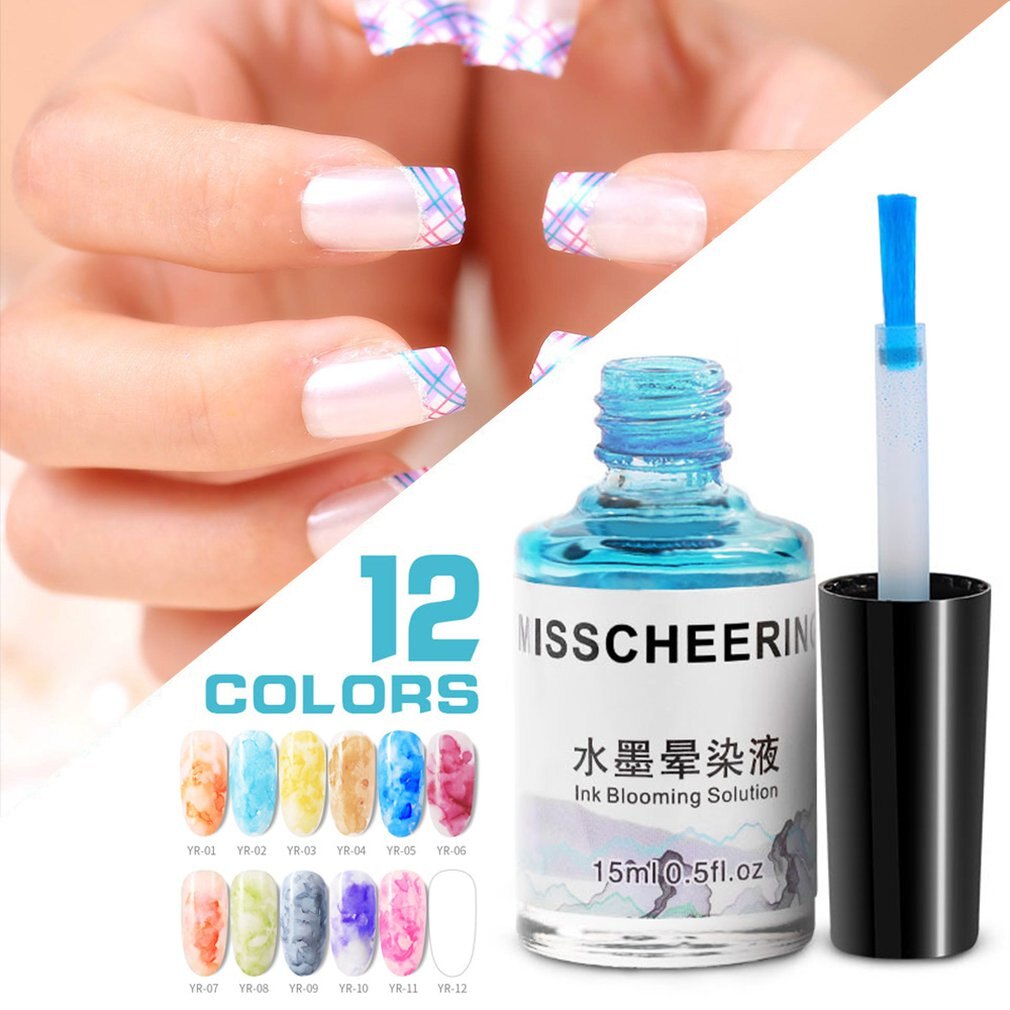 Nail Ink Smudge Bubble Margin Marbling Gradient Na... – Grandado