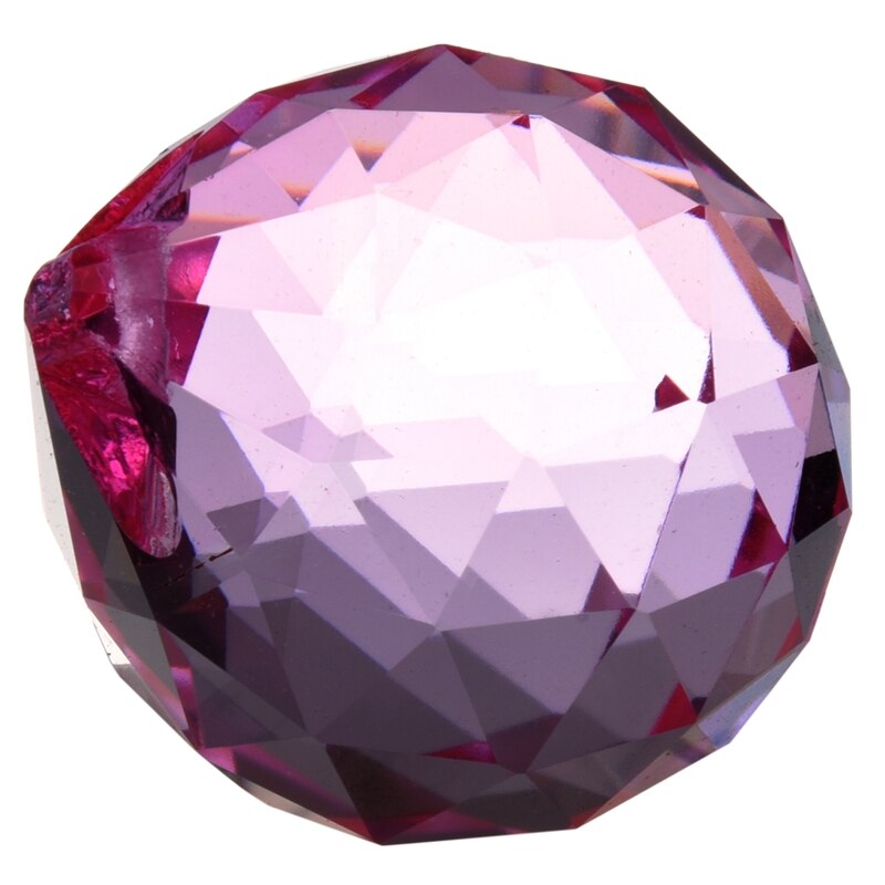 ! 40mm Feng Shui Crystal Ball - Pink & Green 2PCS – Grandado
