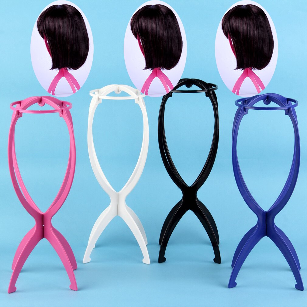 1 pc Hard plastic Black Wig Stand Folding Plastic ... – Grandado