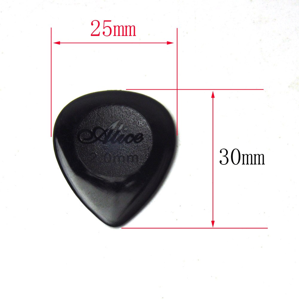 50pcs Heavy 2mm Teardrop Black Guitar Picks Plectr... – Grandado