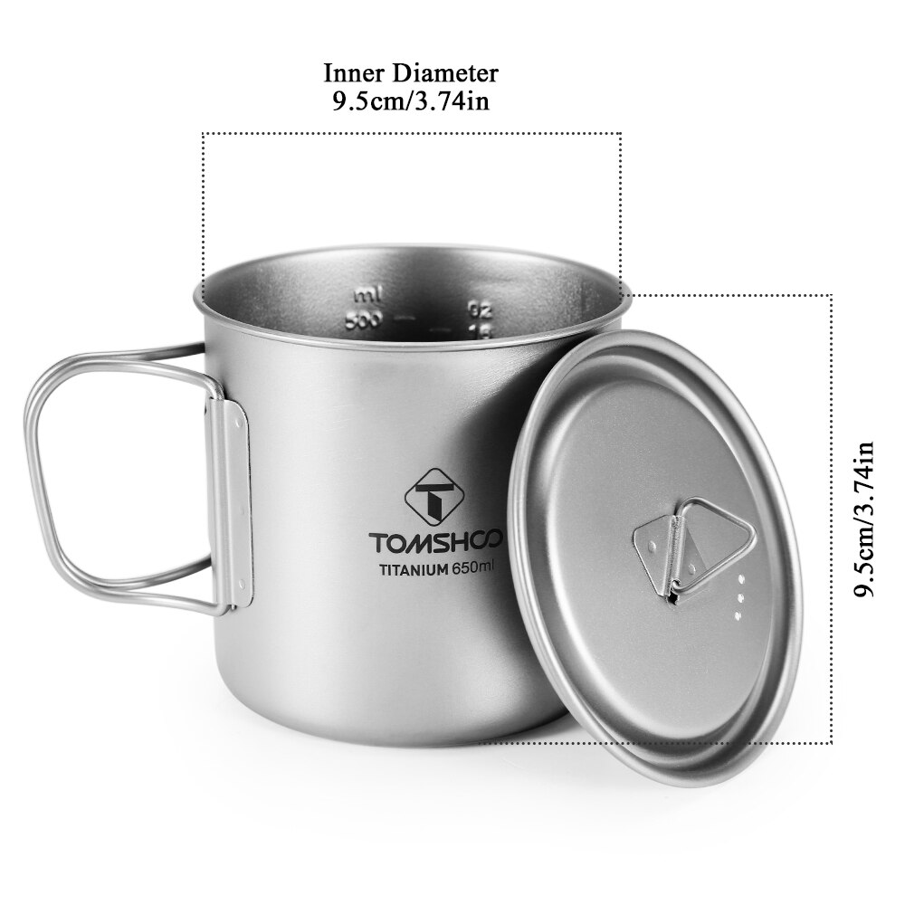 650 Ml Titanium Cup Water Cup Mok Servies Outdoor ... – Vicedeal