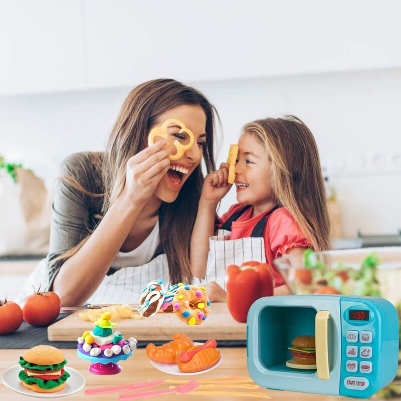 Kid's Kitchen Toys Simulation Microwave Oven E... – Grandado