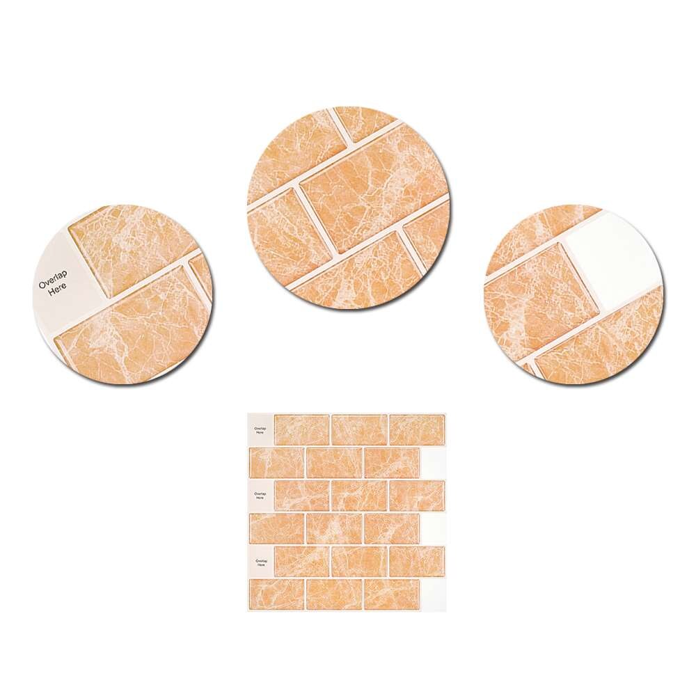 Golden Brown Tiles Stick 30.5x30.5cm Self Adhesive... – Grandado