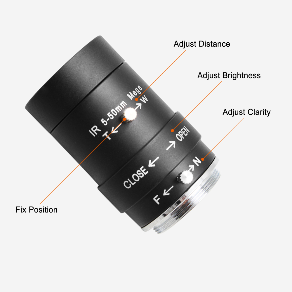 5-50mm Megapixel handleiding varifocallens CMOS/CC... – LovingPrices