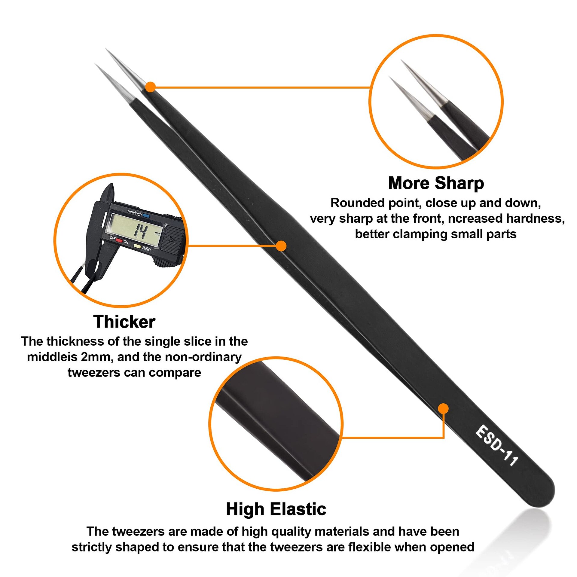 6-Piece Stainless Steel Tweezers Set Beauty Tools ... – Vicedeal