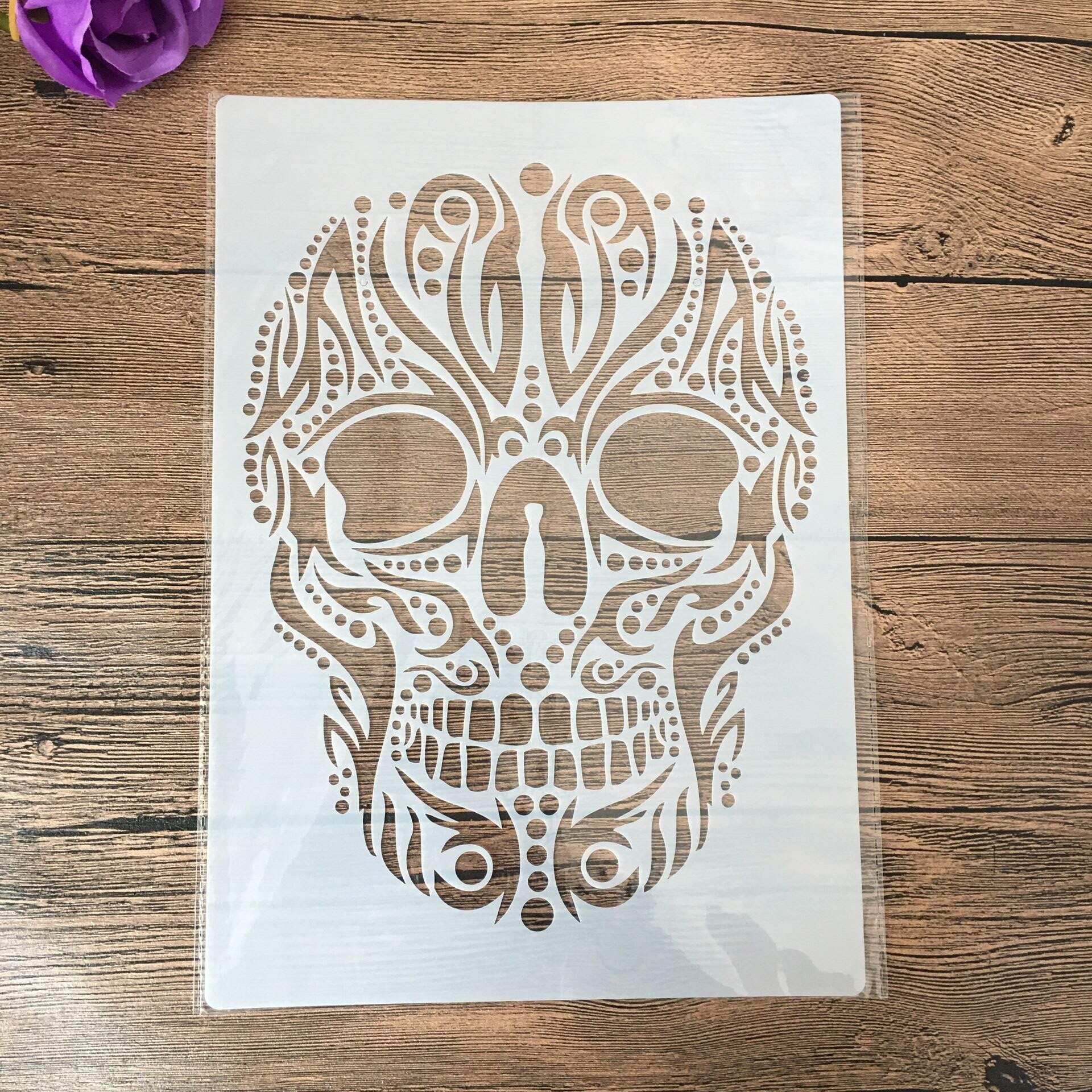 4pc/set A4 29 * 21cm DIY Skull Stencils Wall Paint... – Vicedeal