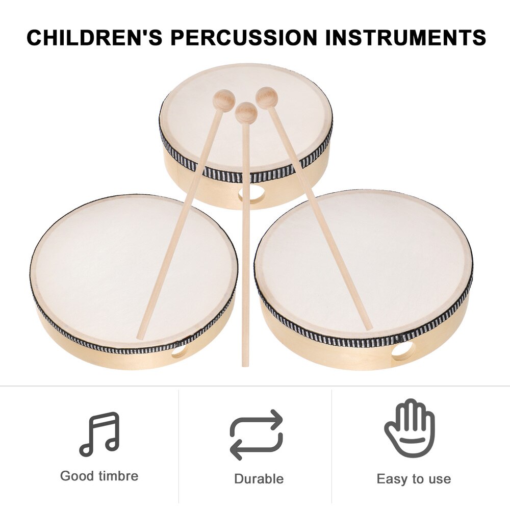6pcs Hand Drums Safe Durable Percussion Instrument... – Vicedeal