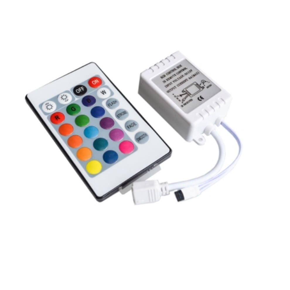 LED Controller with 24 Key IR Remote for RGB 3528 ... – Grandado