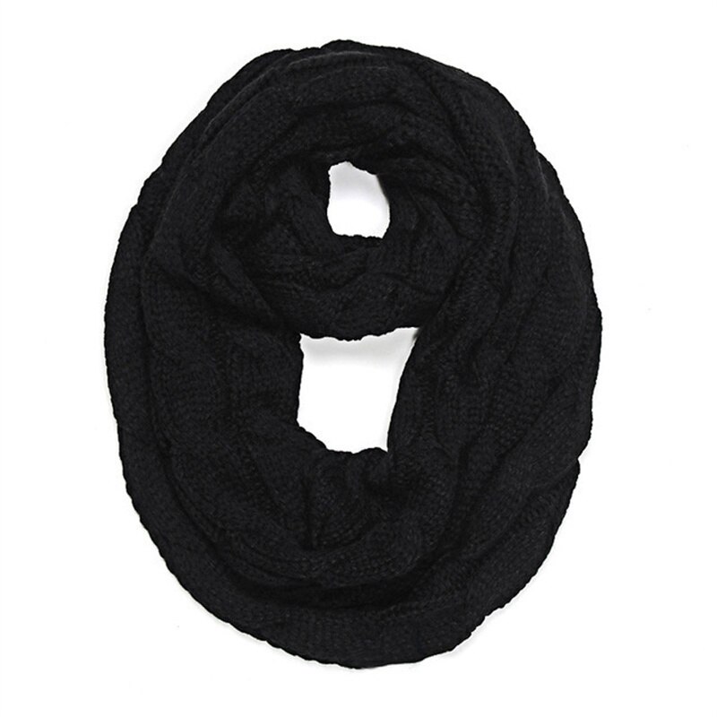 Winter Cable Ring Scarf Women Knitting Infinity Sc... – Grandado