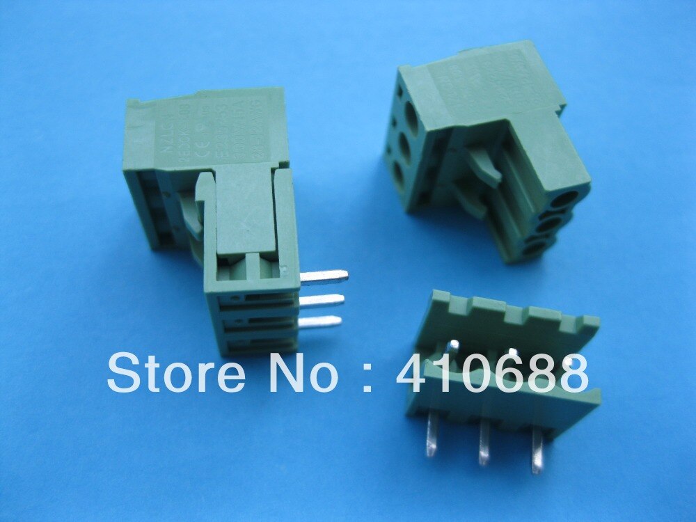 10 Pcs Angle 3 way/pin Pitch 5.08mm Screw Terminal... – Grandado