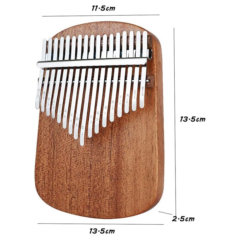 17-Key Kalimba Thumb Piano Mahogany Spruce Panel R... – Grandado