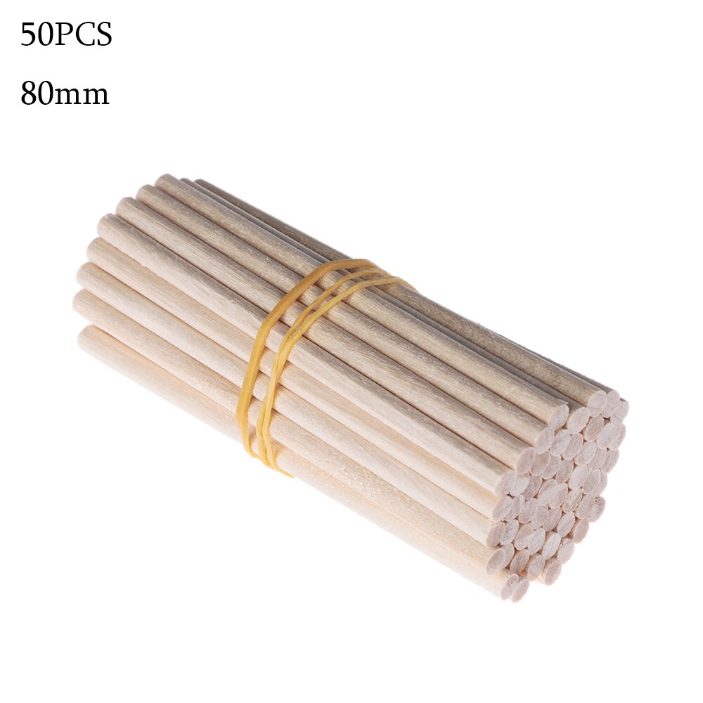 50Pcs 80/100/150mm Pine Round Wooden Rods Sticks D... – Grandado