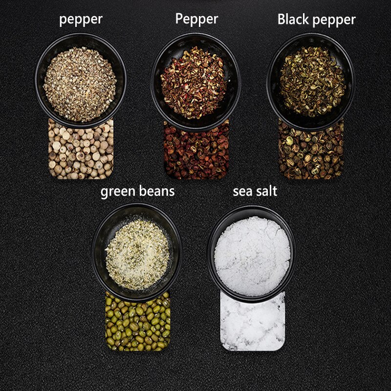 304 rvs pepermolen Handleiding Glas Zwart Pepermol... – Grandado