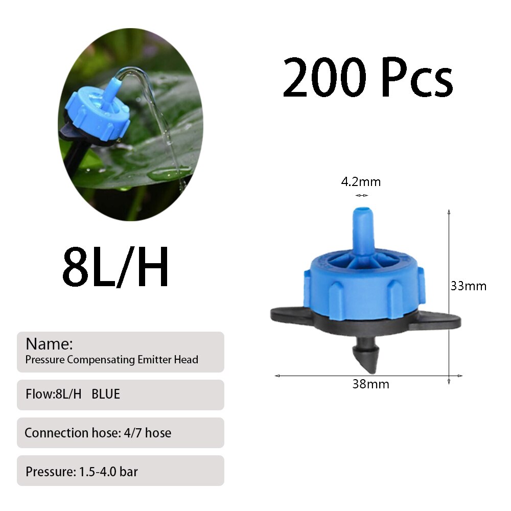 100/200 Pcs 2L/4L/8L Pressure Compensating Drip Em... – Grandado