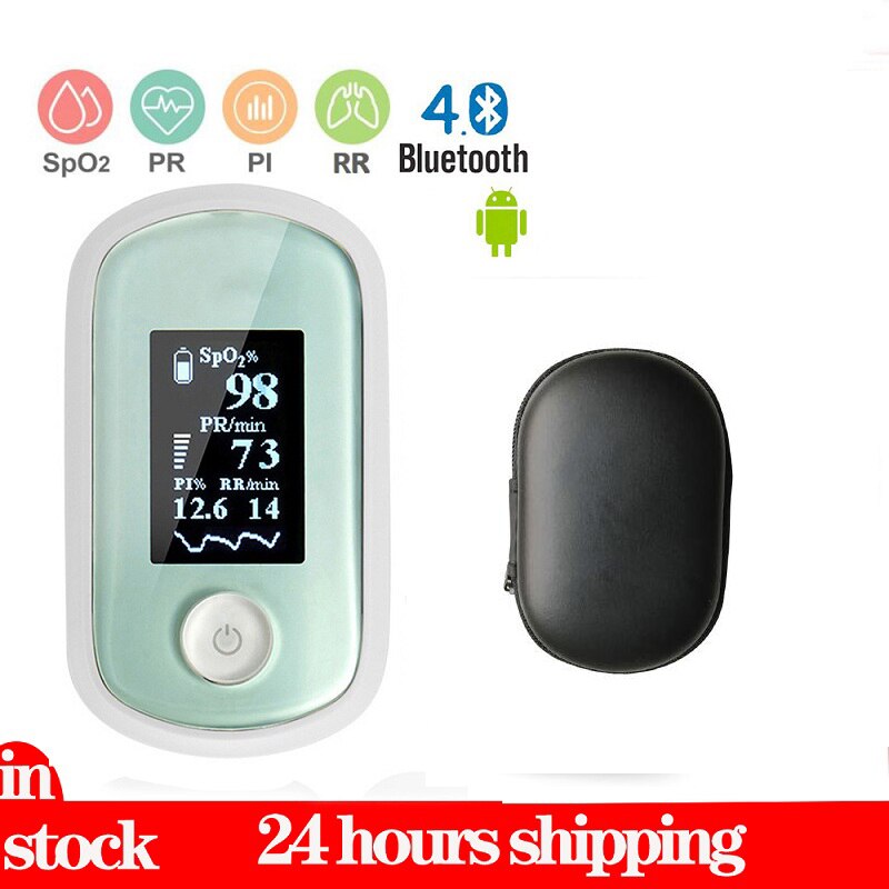 Fingertip Pulse Oximeter Android iOS Bluetooth Fin... – Grandado