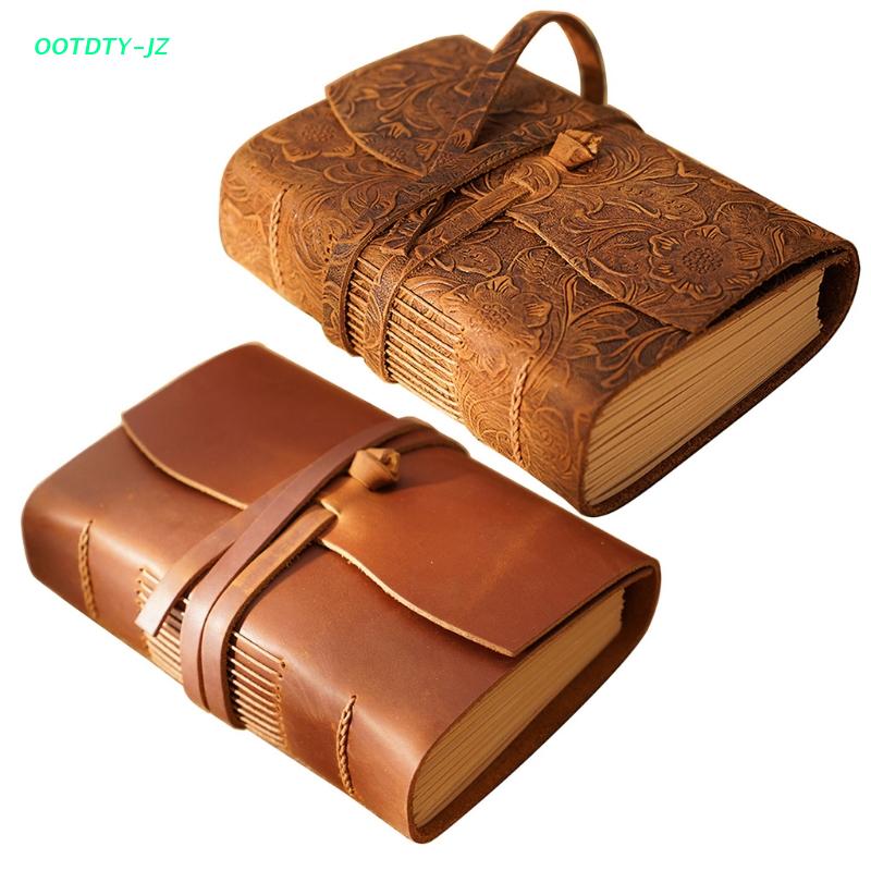 Vintage Leather Notepad Retro Embossed Floral Note... – Grandado