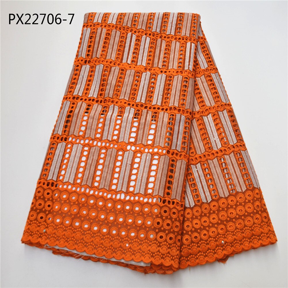 High Nigerian mixed-color cotton embroidered style... – Grandado