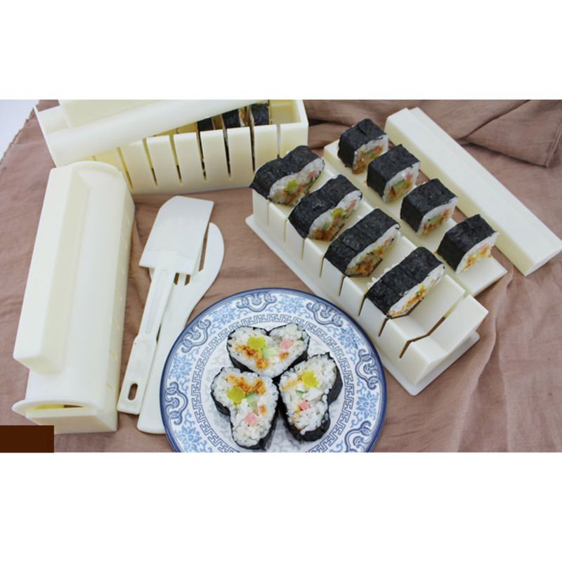 10pcs/set Sushi Making Kit 5 in 1 Multifunction Ri... – Grandado