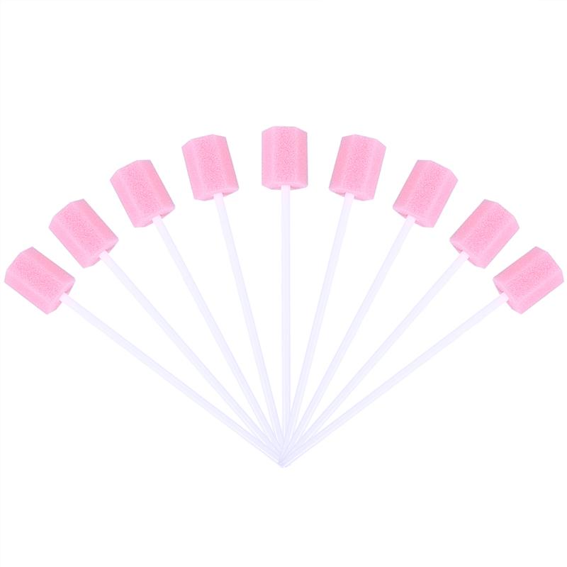 Ruimio 100 Pcs Roze Wegwerp Oral Care Spons Watten... – Vicedeal