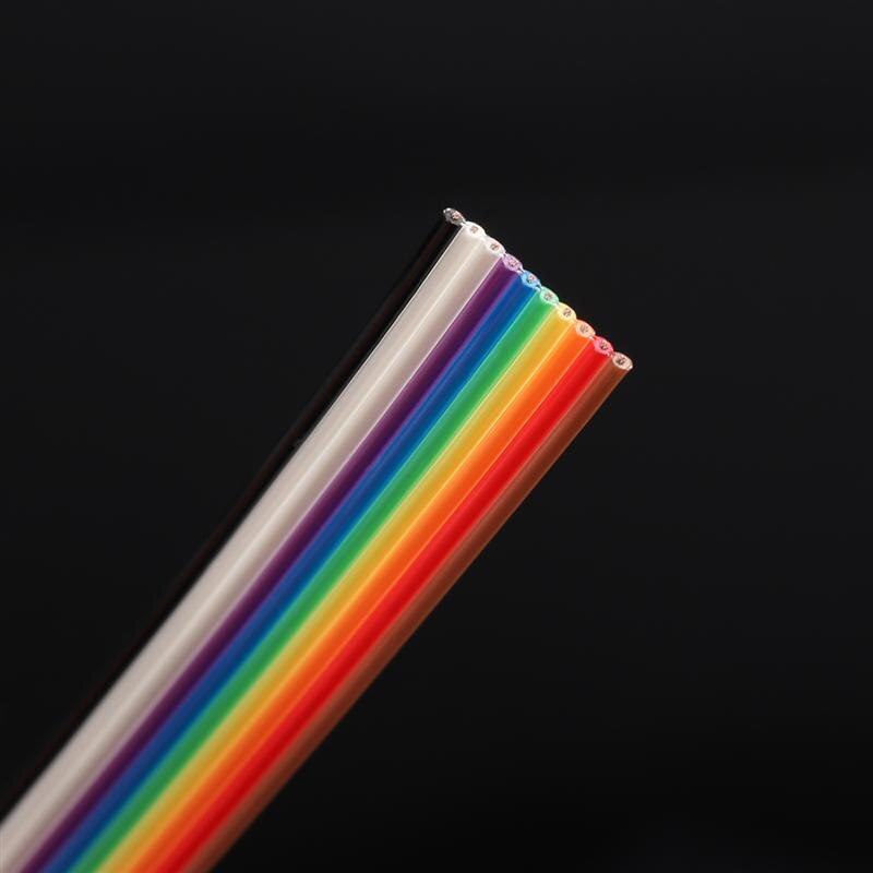 UEETEK 5M 10 Pin Rainbow Flat Ribbon IDC Wire Cabl... – Grandado