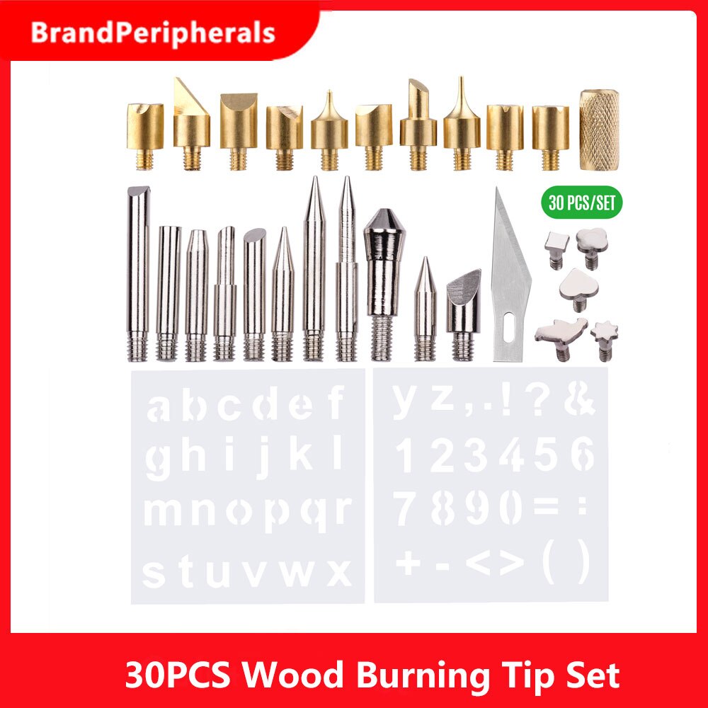 30PCS Wood Burning Tip Set Carving Iron Tip with S... – Vicedeal