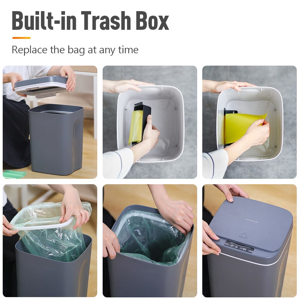 12l 14l 16l smart papperskorg för badrum kök autom... – Grandado