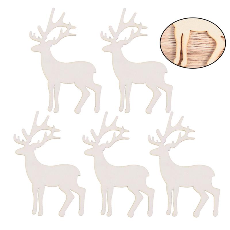 DIY Wood Deer Crafts Sika Deer Graffit Wood Piece ... – Grandado