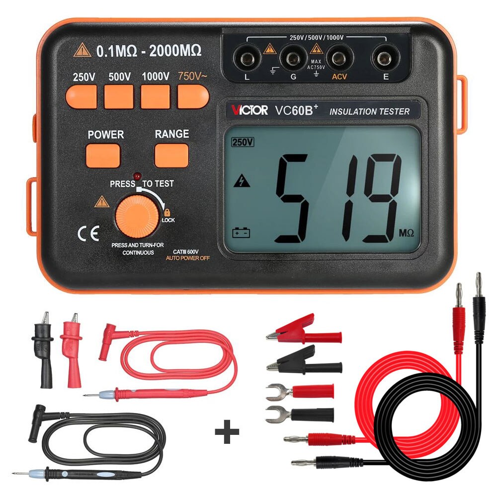 RuoShui 60B+ Digital Insulation Resistance Tester ... – Grandado