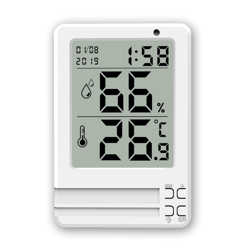 LCD Digital Thermometer Hygrometer Alarm Clock Cal... – Vicedeal