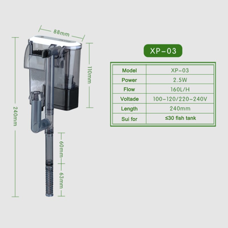 JENECA XP Series Fish Tank Hanging Type Filter.Wat... – Grandado