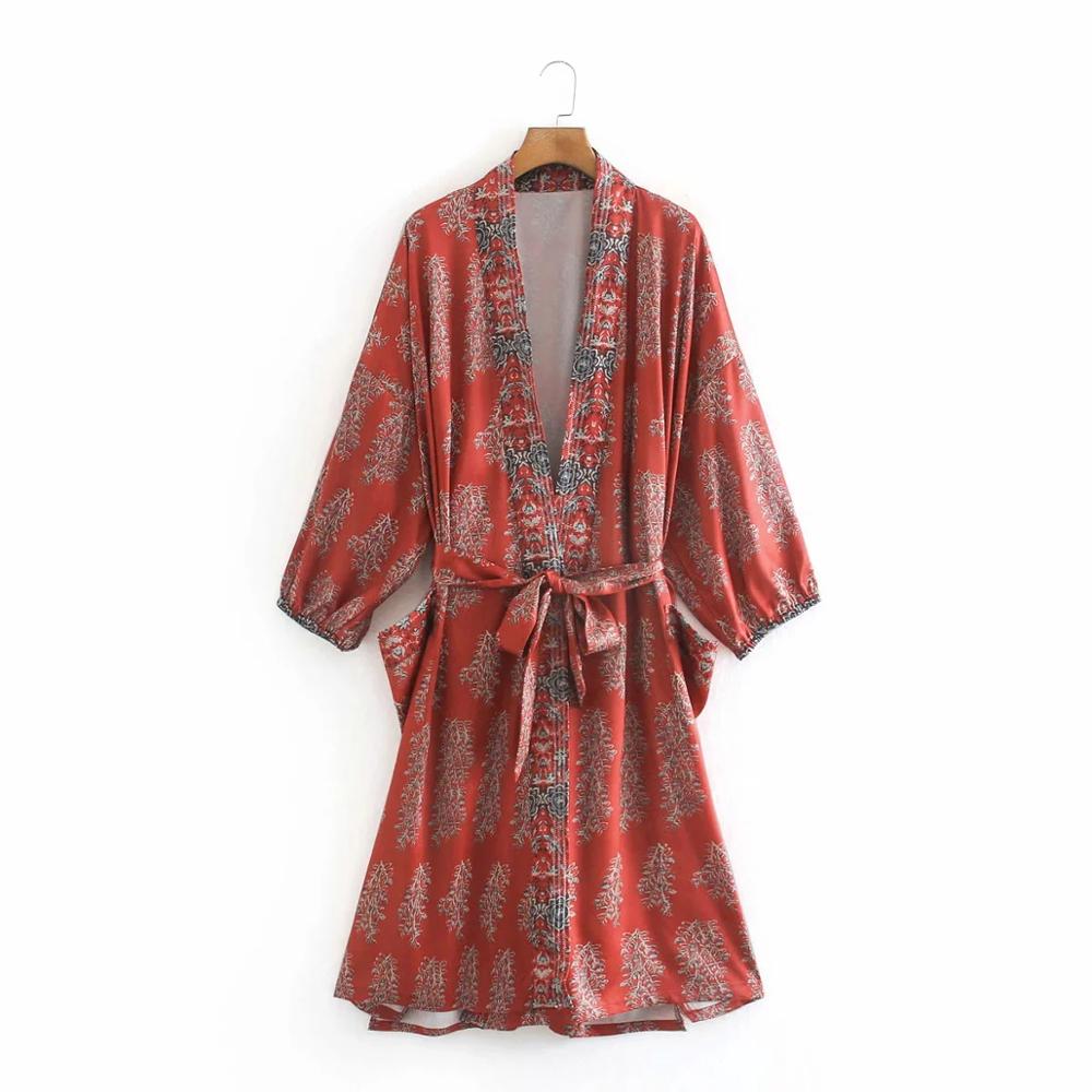 Withered autumn jacket women bohemian vintage flor... – Grandado