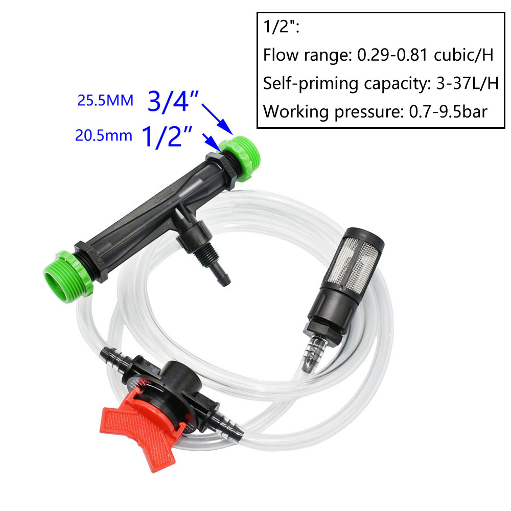1/2 3/4 1 1.5 Inch Venturi Fertilizer Injector Kit... – Grandado