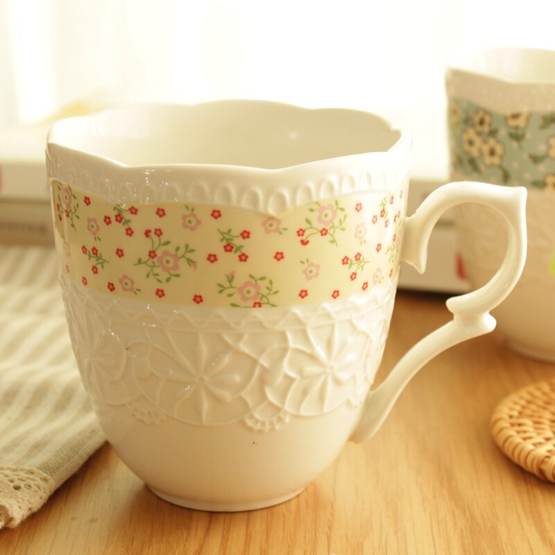 Bone China Ceramic Mugs With Handgrip American Sty... – Grandado