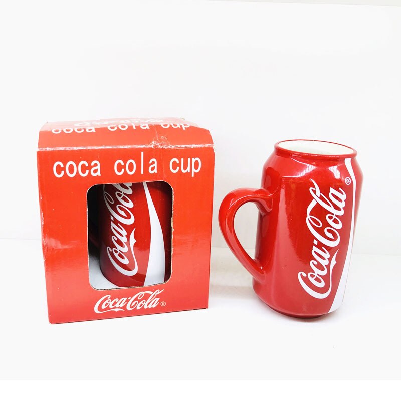 300ml Ceramic Cup Can Coke Milk Coffee Mug Red Bee... – Grandado