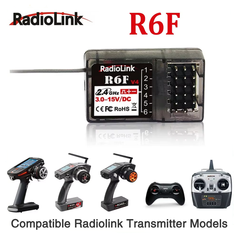 Radiolink R6F Receiver 6 Channel 2.4GHz for RC Car... – Grandado