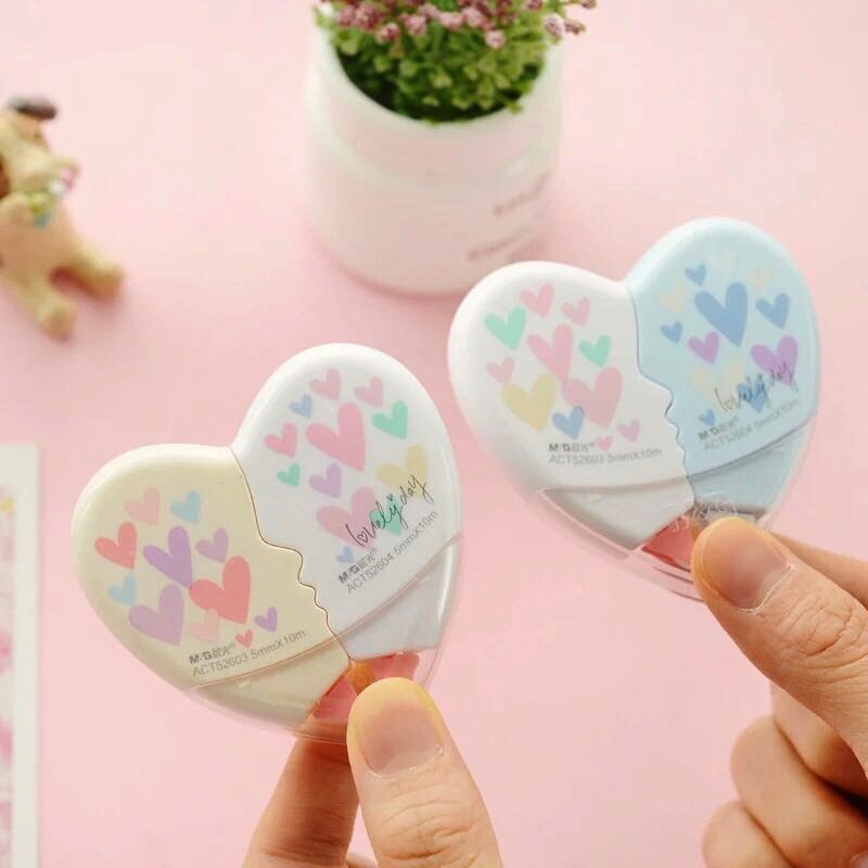 2 pcs/lot Love Heart correction tape material esco... – Vicedeal