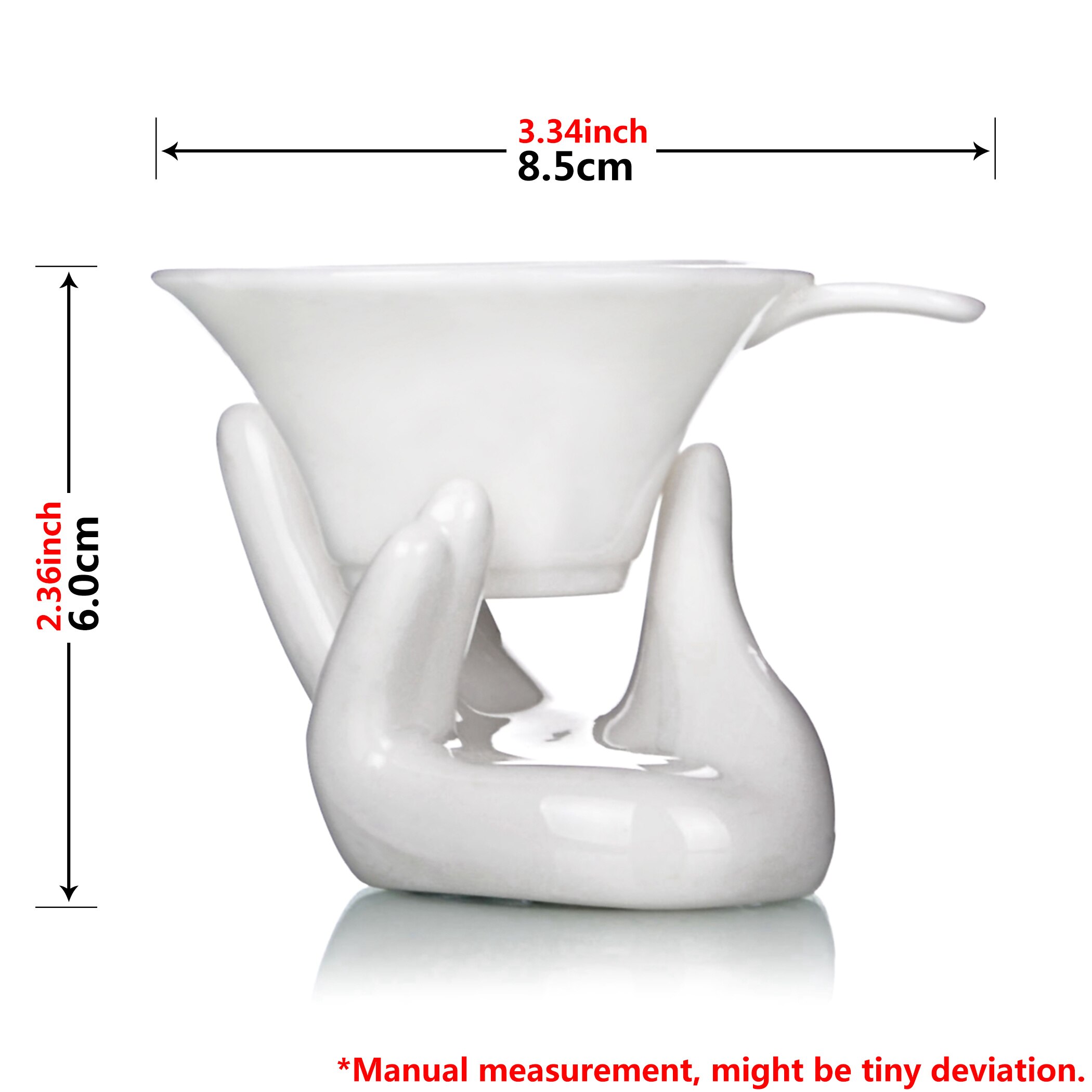 Weiß Porzellan Feine Mesh Kungfu Tee Trichter Sieb... – Vicedeal