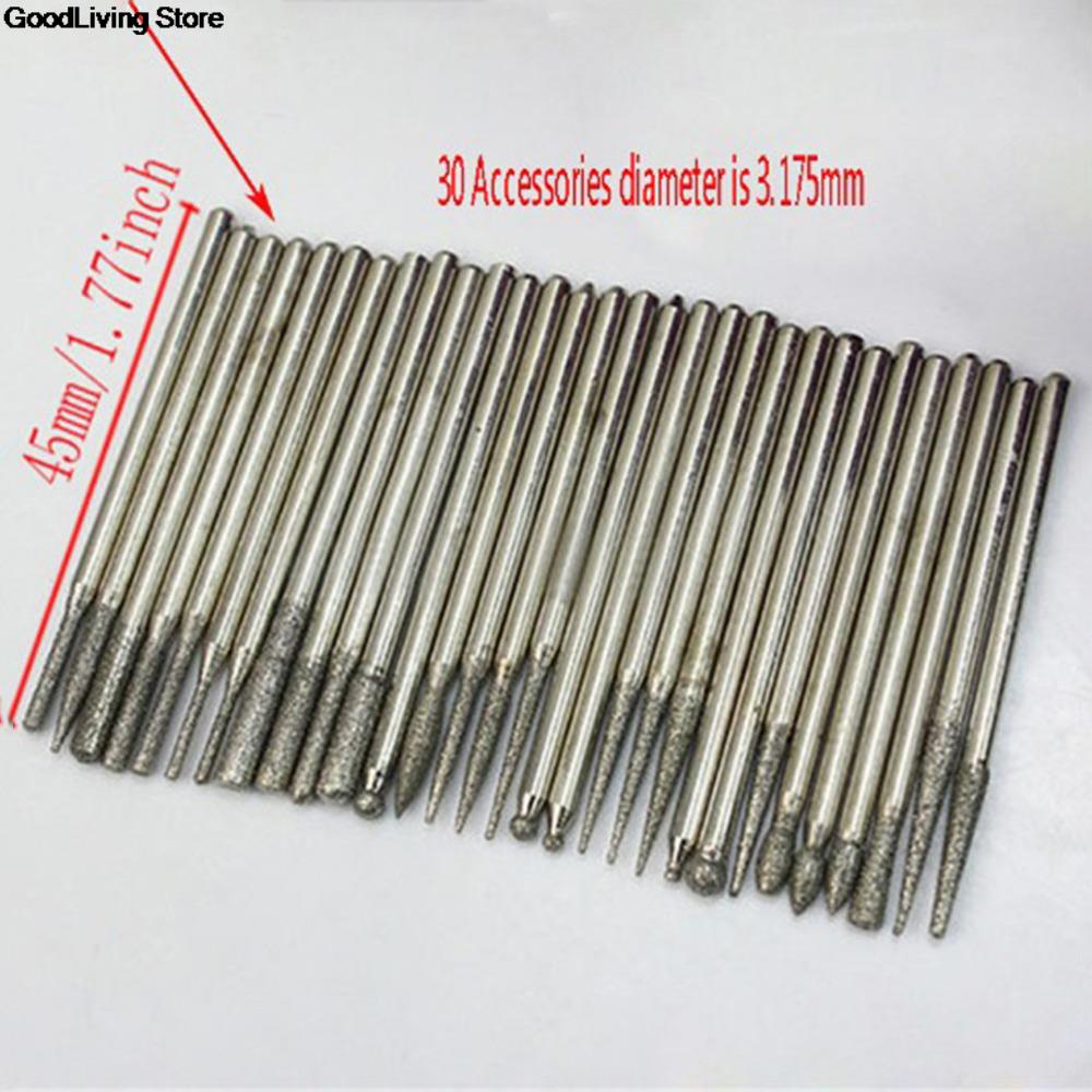30 st 3.175mm titanium diamantgrader burbit set dr... – Grandado