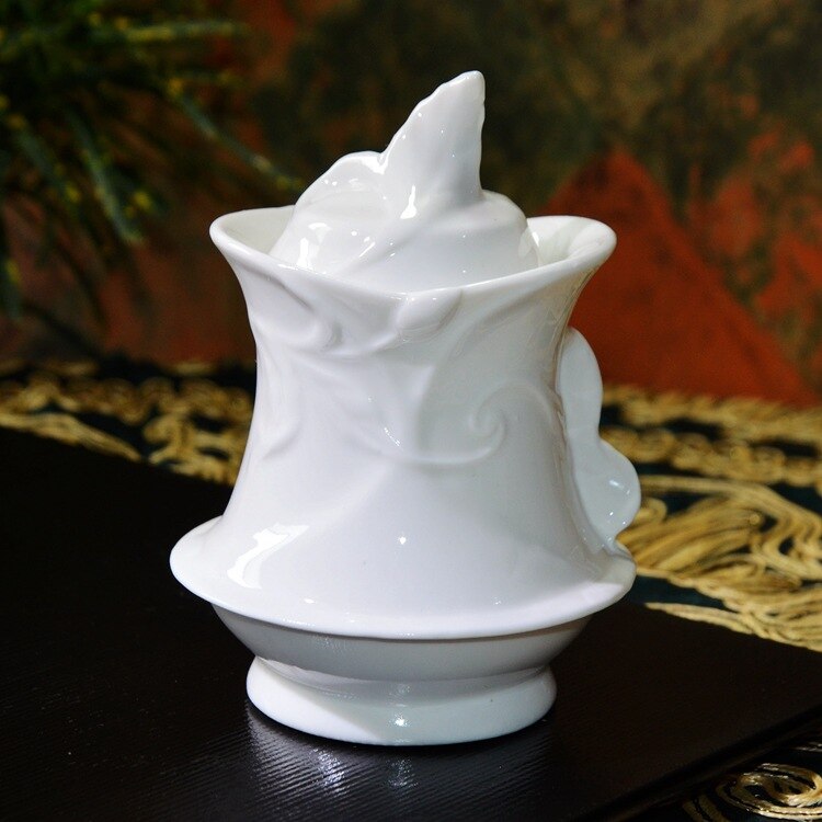 sugar pot Embossed process ceramic condiment pot w... – Vicedeal
