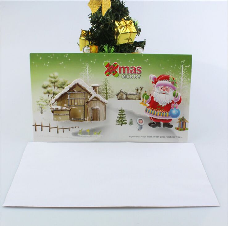 4pcs Large Merry Christmas Card Greeting Card Wish... – Grandado